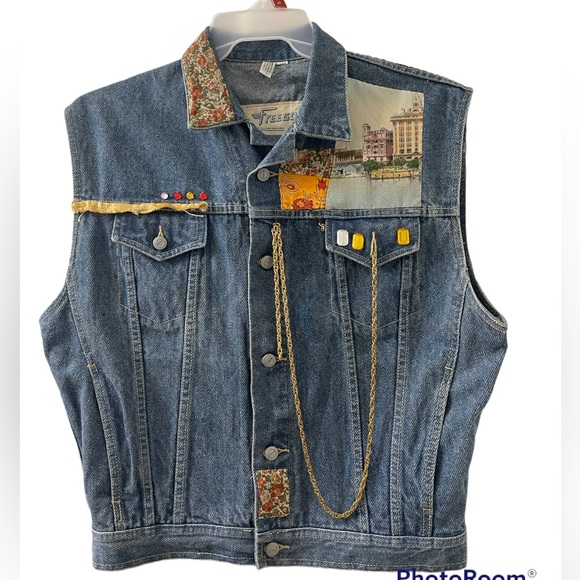 freego shades | Jackets & Coats | Freego Shades Of Blue Embellished ...